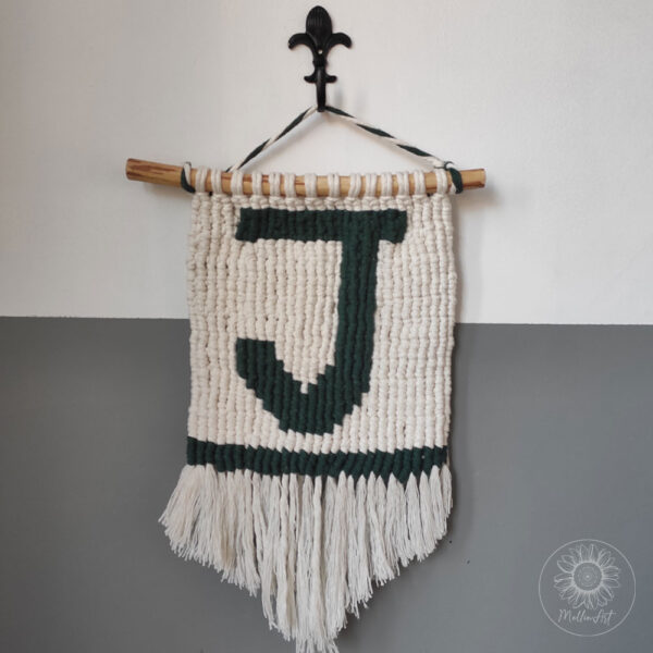 Flâmulas Letras Kids em Macramê - Mellin Art